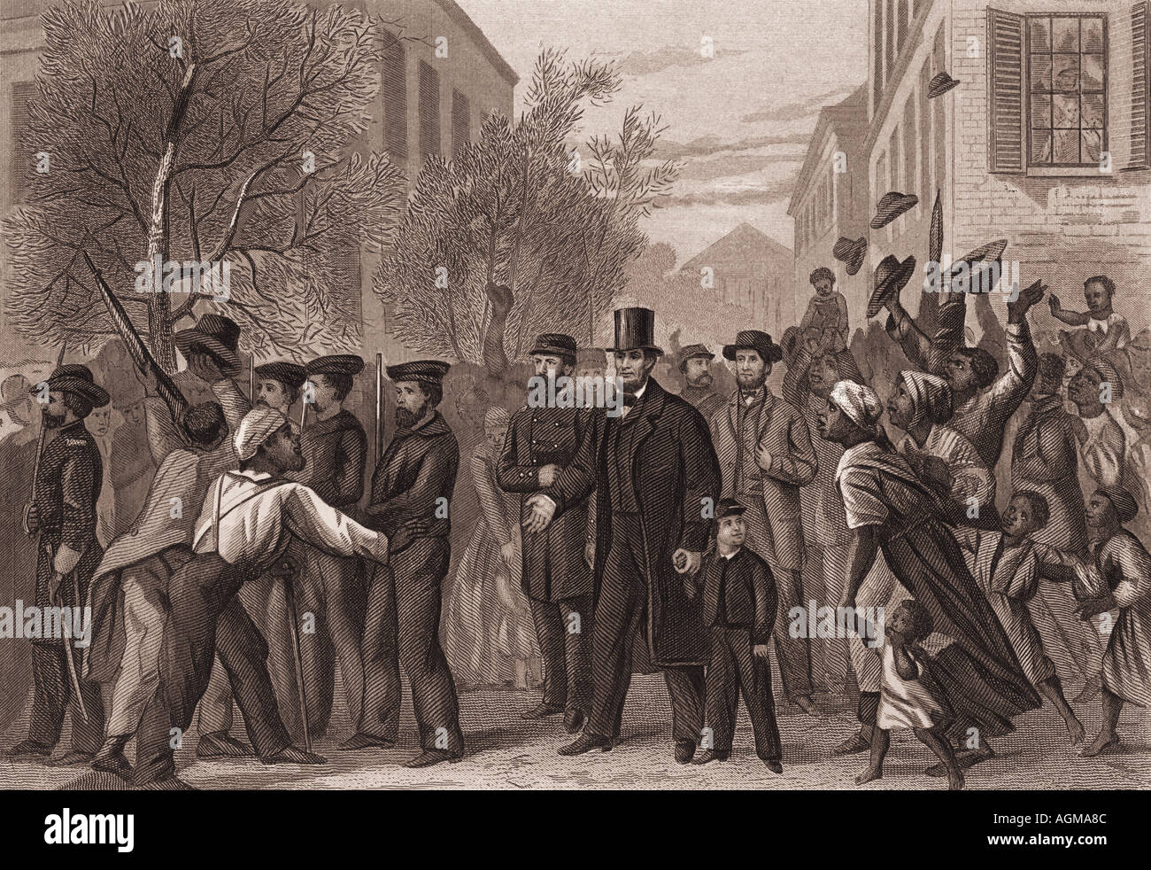 President Lincoln at Richmond, Virgina, 1865 Stock Photo - Alamy