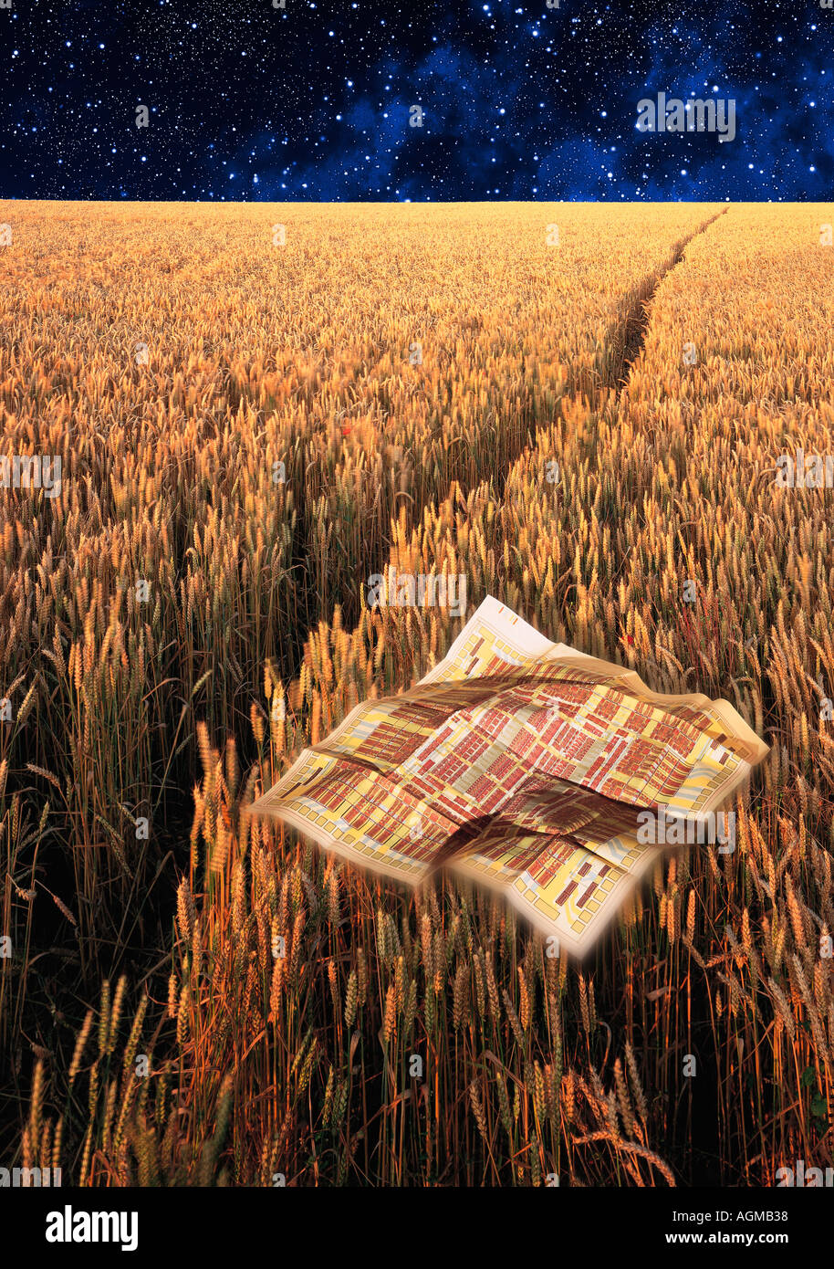 Map of wheatfield hi-res stock photography and images - Alamy