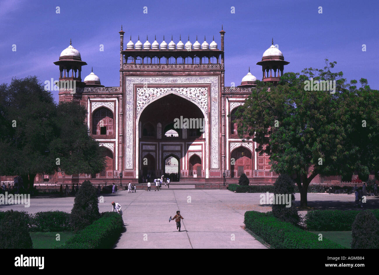India Taj Mahal entrance gate Stock Photo - Alamy