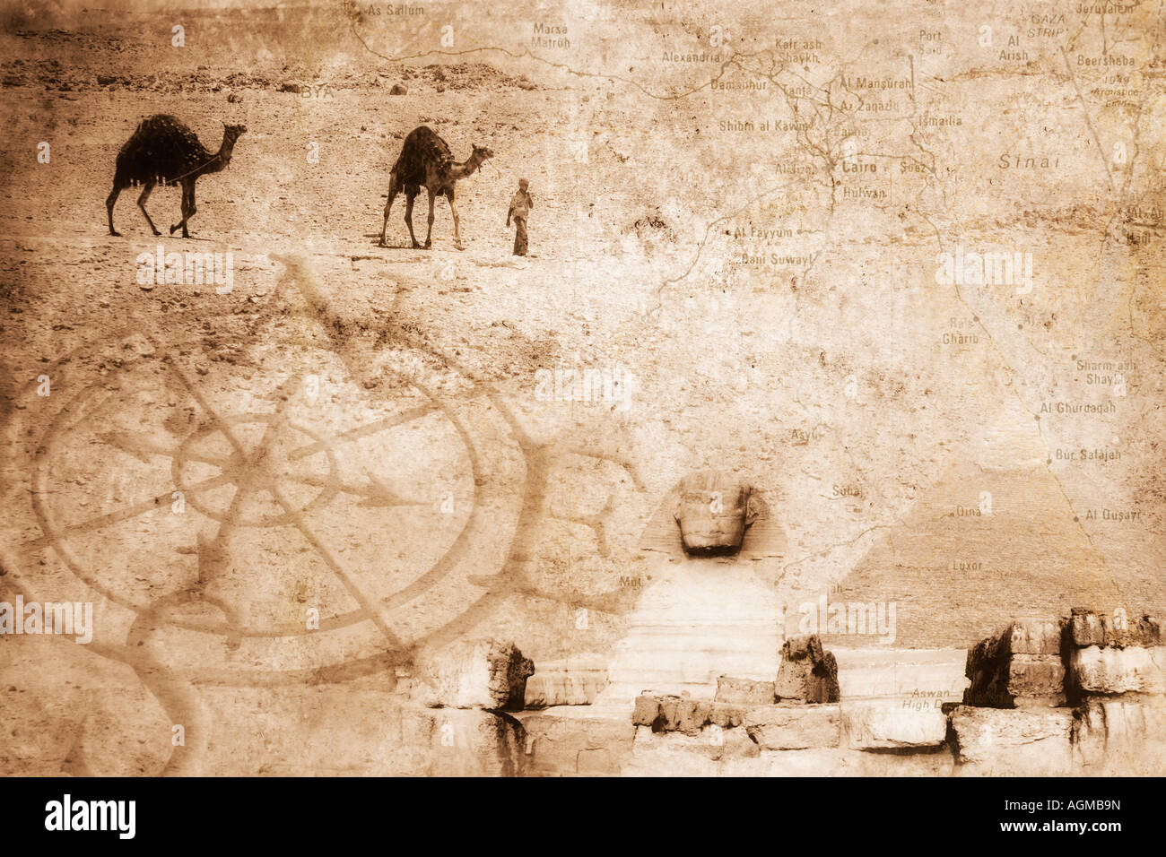 Egyptian collage hi-res stock photography and images - Alamy