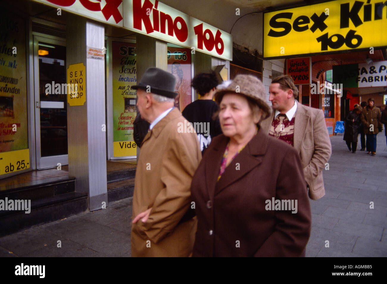Red light area of Reeperbahn Saint Pauli in Hamburg in Germany in ...
