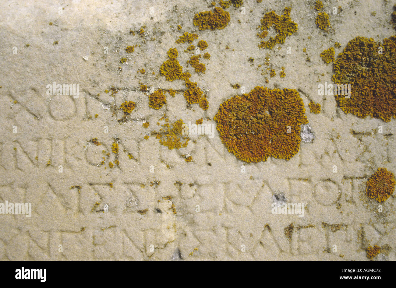 Ancient stone tablet with inscription on the island of Delo,s Greece ...