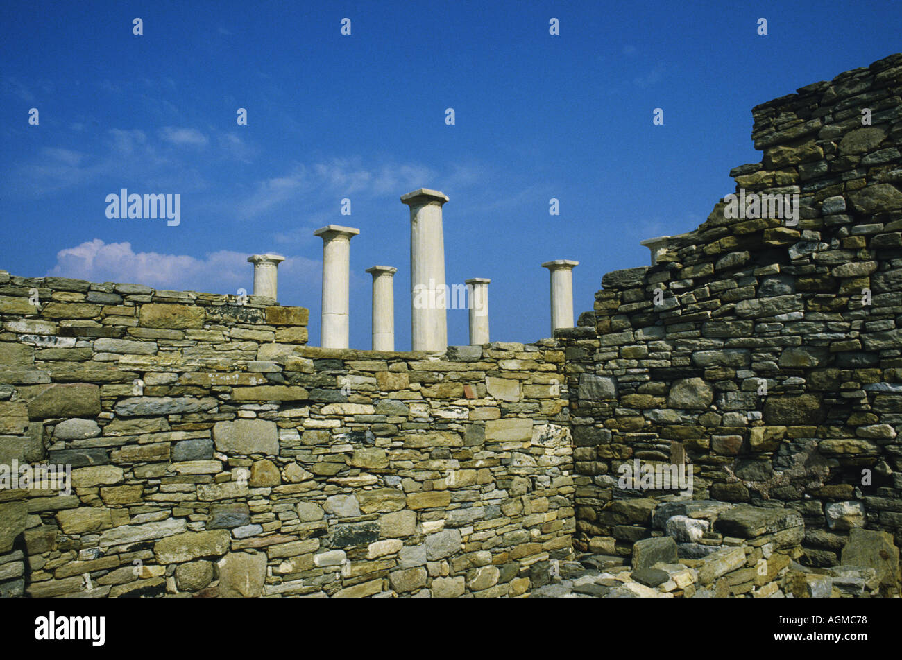 Ancient ruins on the island of Delos, Greece Stock Photo - Alamy
