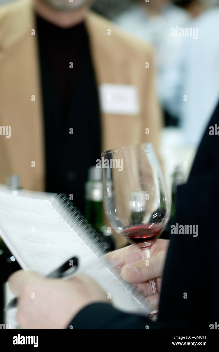 Wine tasting notes Stock Photo - Alamy