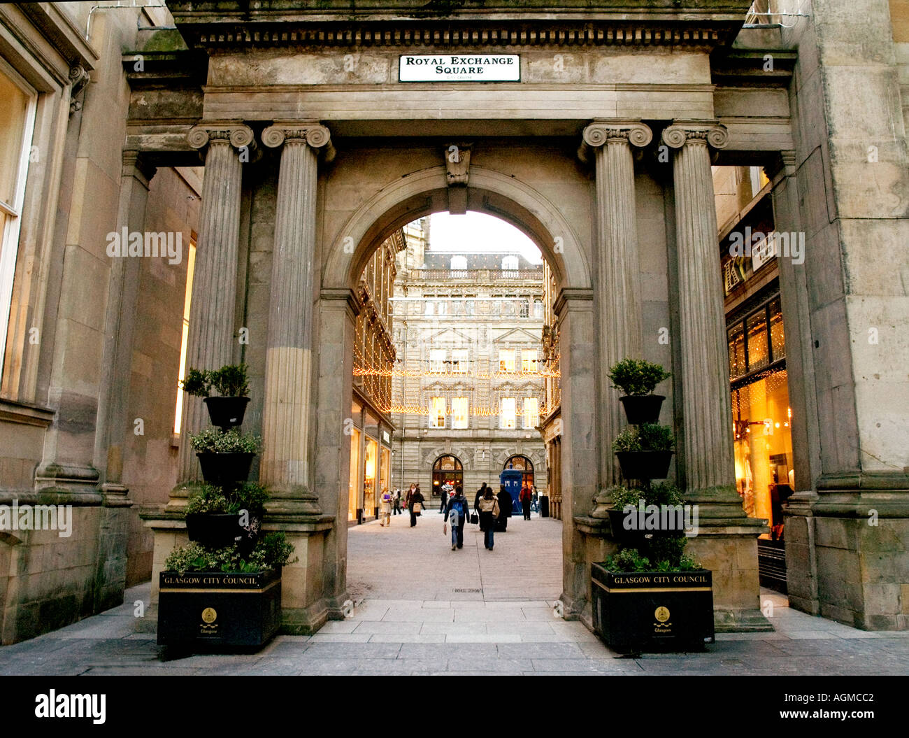 ROYAL EXCHANGE SQUARE GLASGOW Stock Photo - Alamy