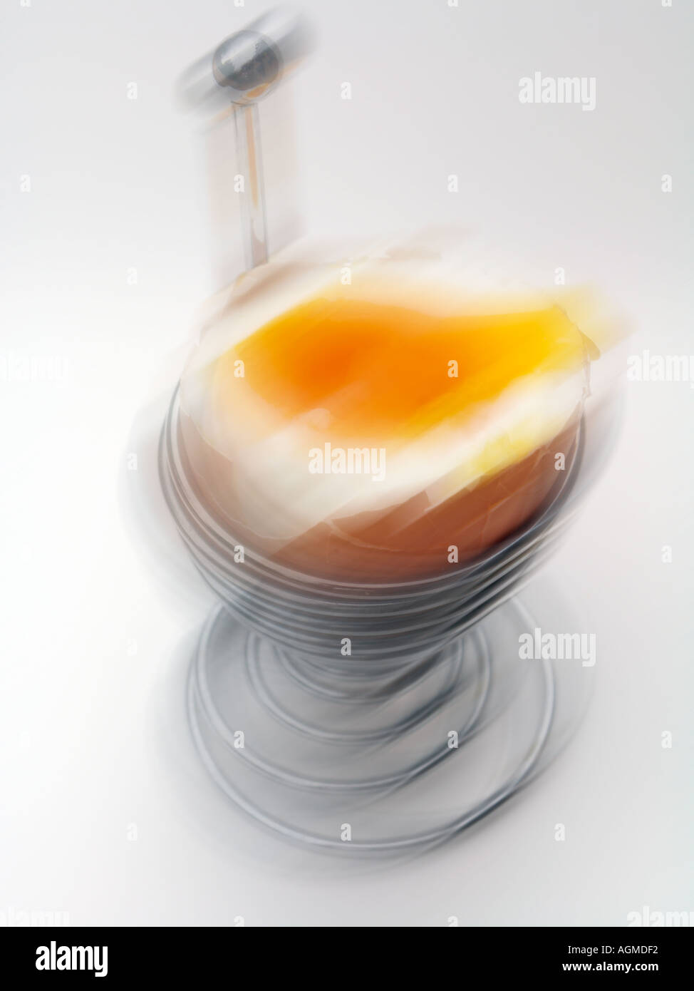 BOILED EGG IN AN EGGCUP QUICK BREAKFAST FAST FOOD Stock Photo - Alamy