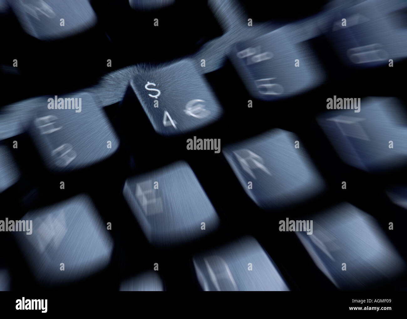 PC Keyboard Detail Zoom in on Dollar Key Stock Photo - Alamy