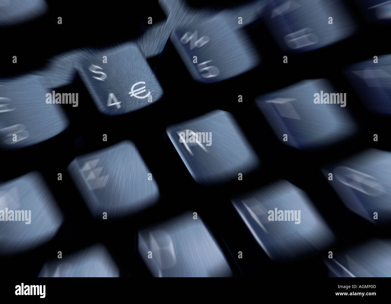 PC Keyboard Detail Zoom in on Euro Key Stock Photo - Alamy