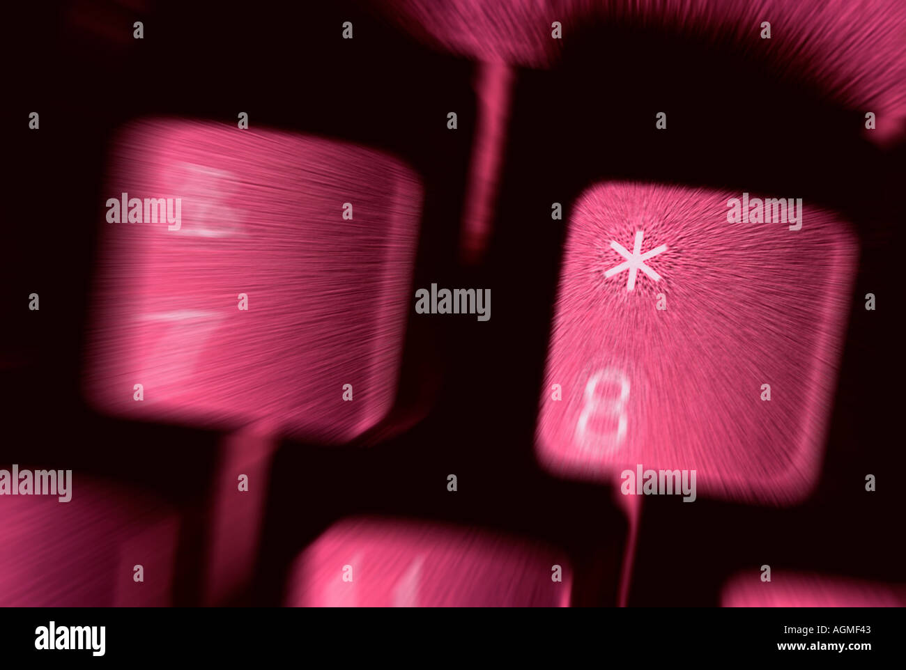 PC Keyboard Detail Zoom in on Star Key Red Stock Photo - Alamy