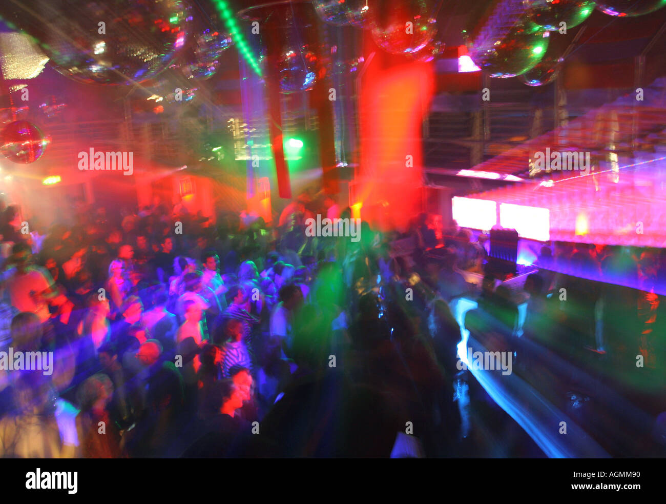 long exposure camera effect shot of crowd dancing at world famous ...