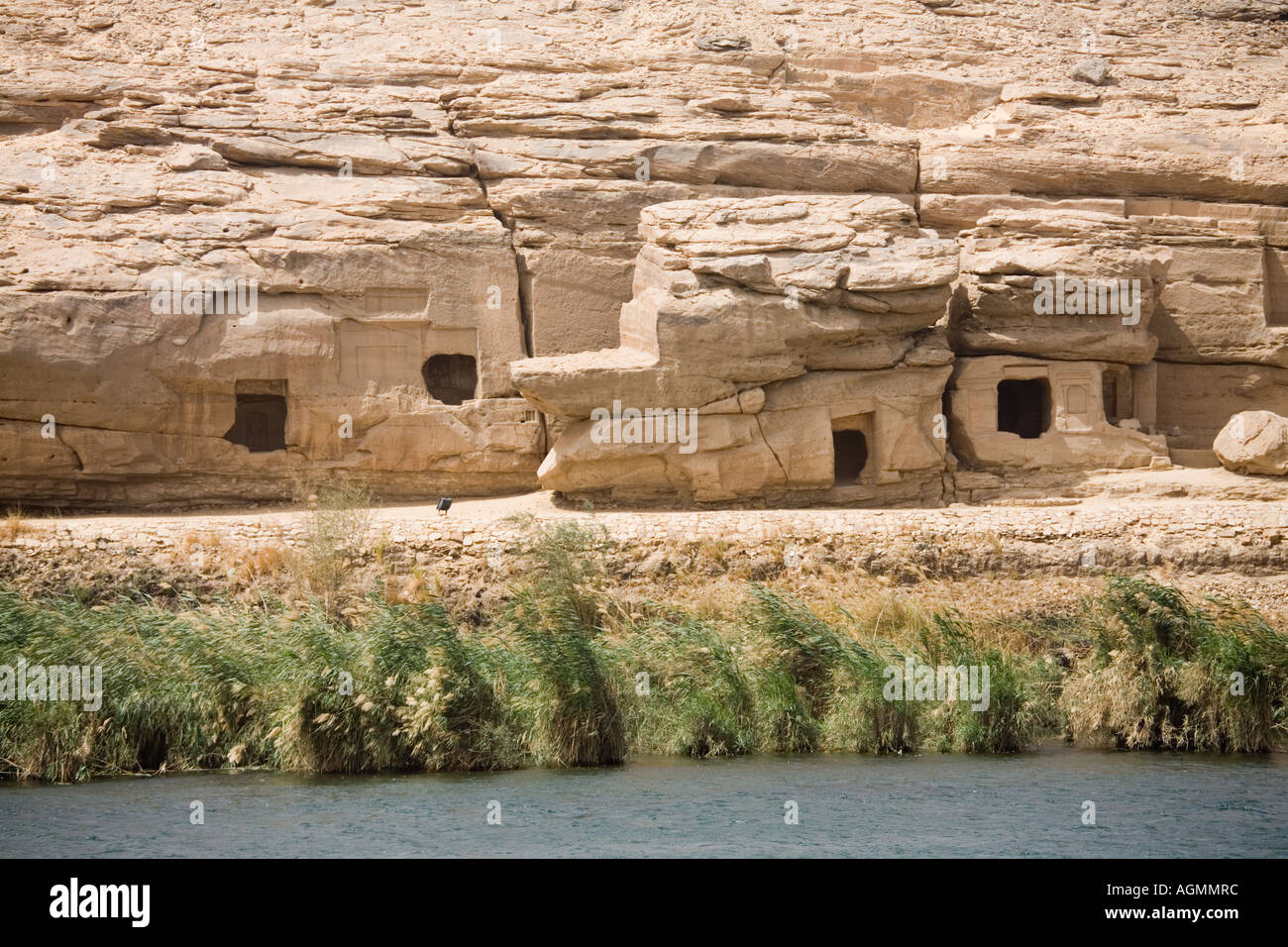 Nile River Caves Egypt Stock Photo - Alamy