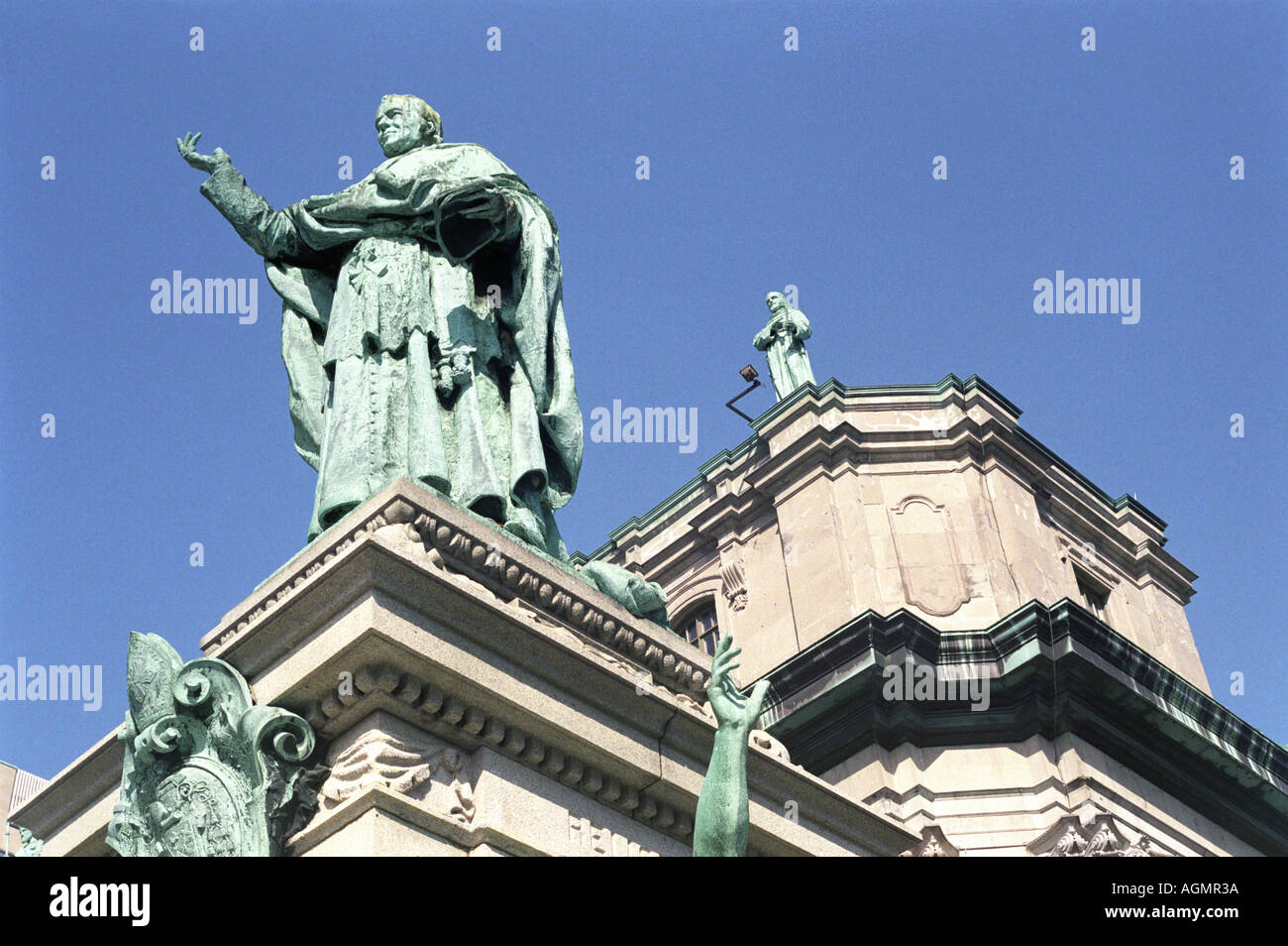 Statue of Ignace Bourget at Marie Reine du Monde in Montreal Quebec ...