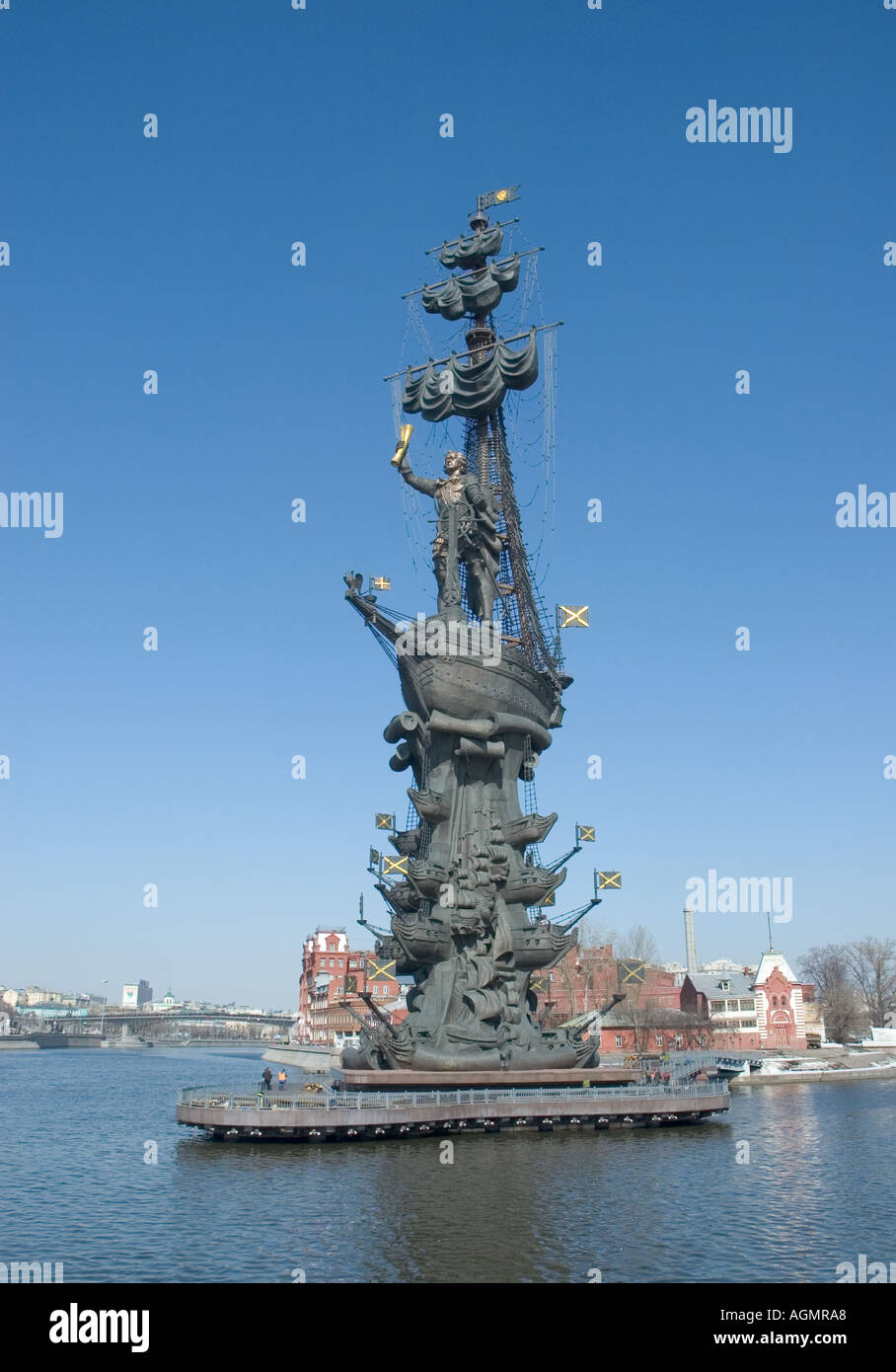 The enormous statue of Peter the Great in Moscow Russia Stock Photo - Alamy