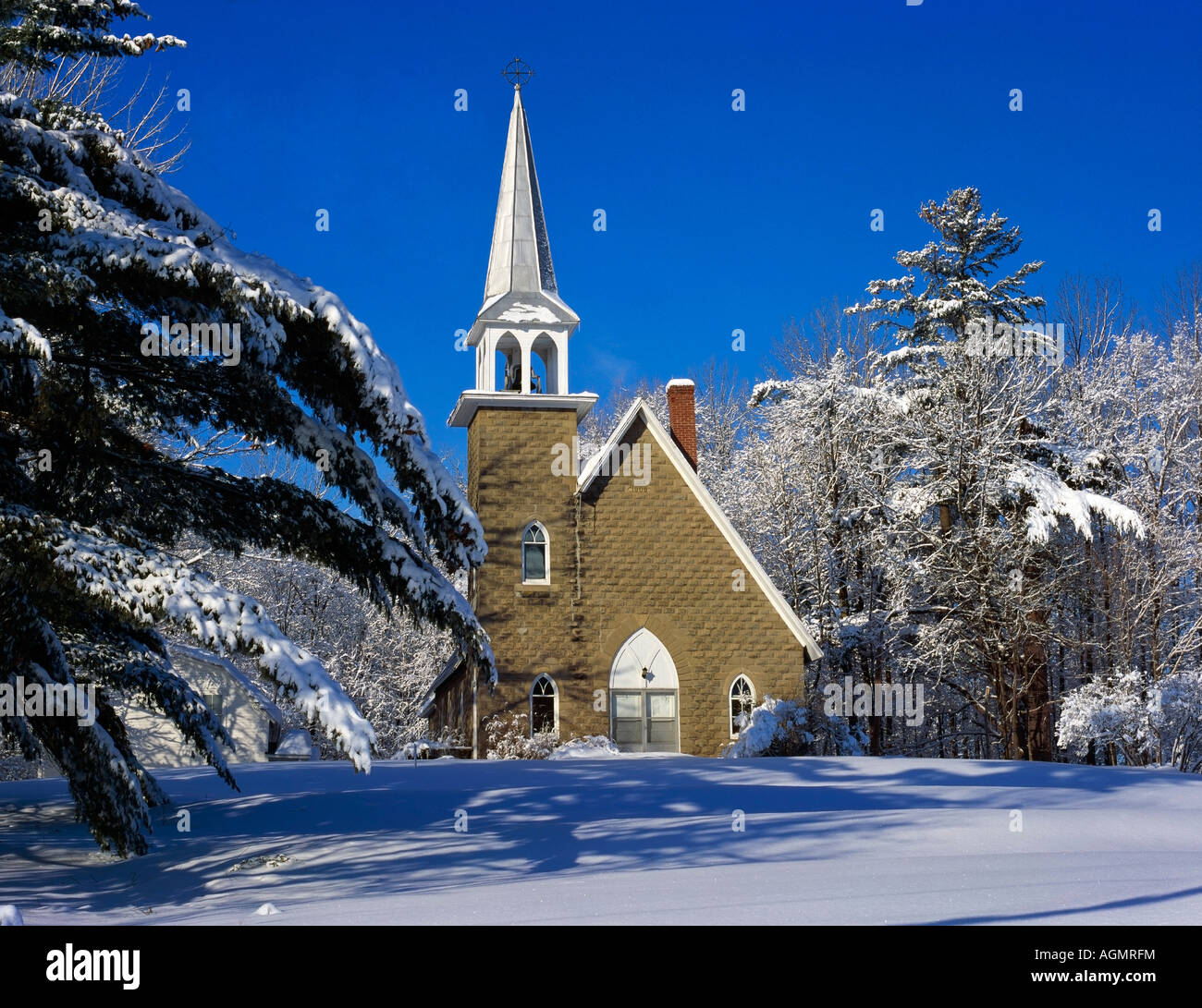 Church in winter Stock Photo - Alamy
