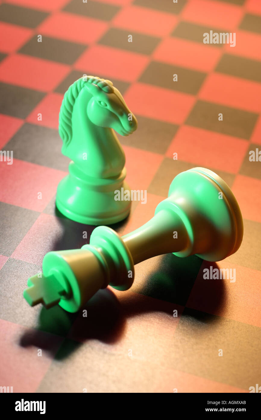 King and Knight Chess Pieces Stock Photo - Alamy
