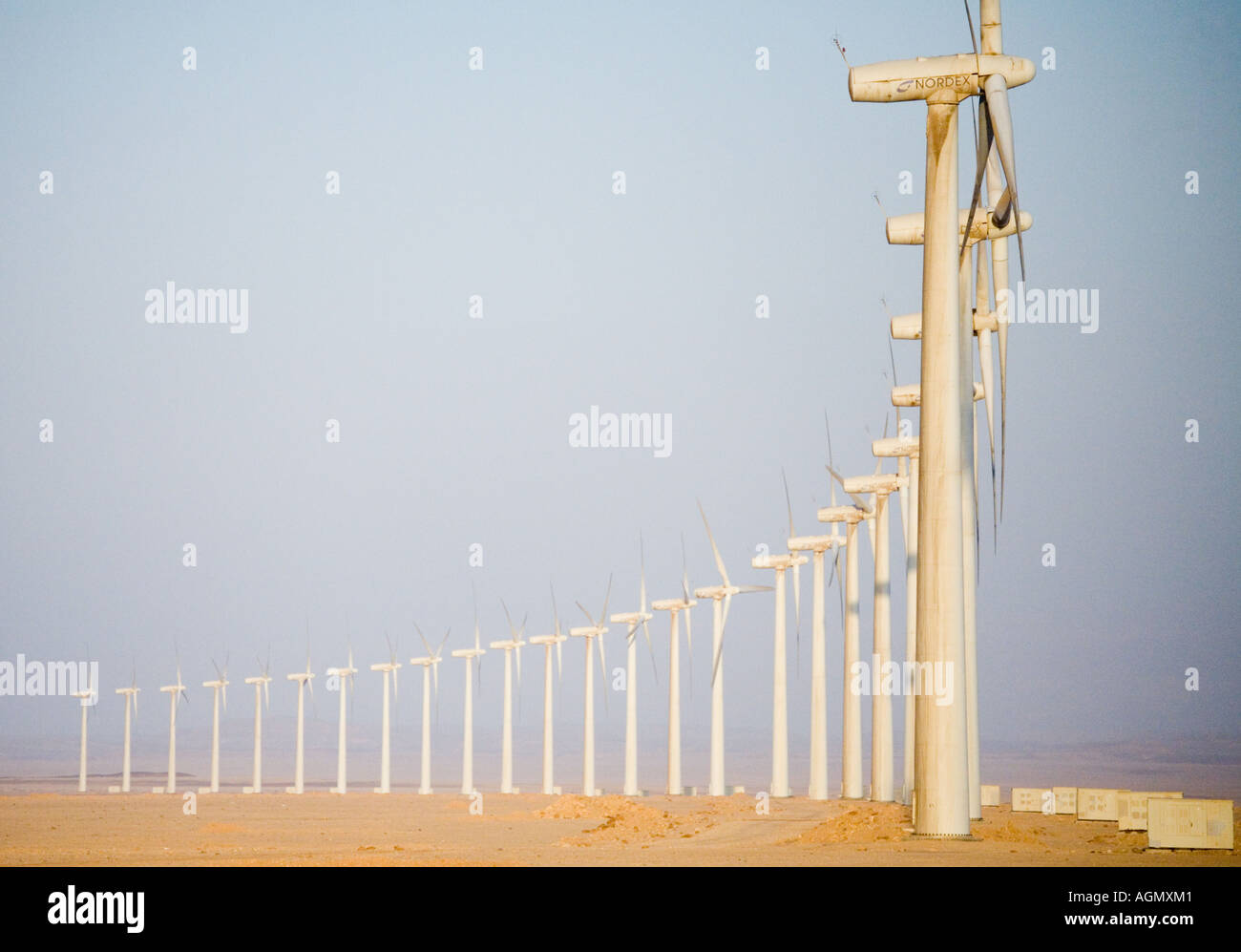 Electricity Power Wind Farm Generators Stock Photo - Alamy