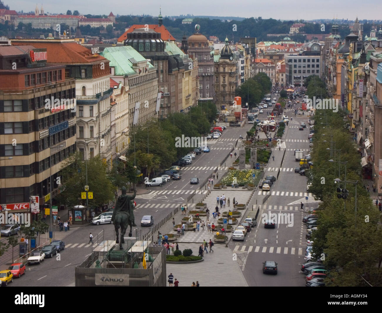 Prague wenceslas square hi-res stock photography and images - Alamy