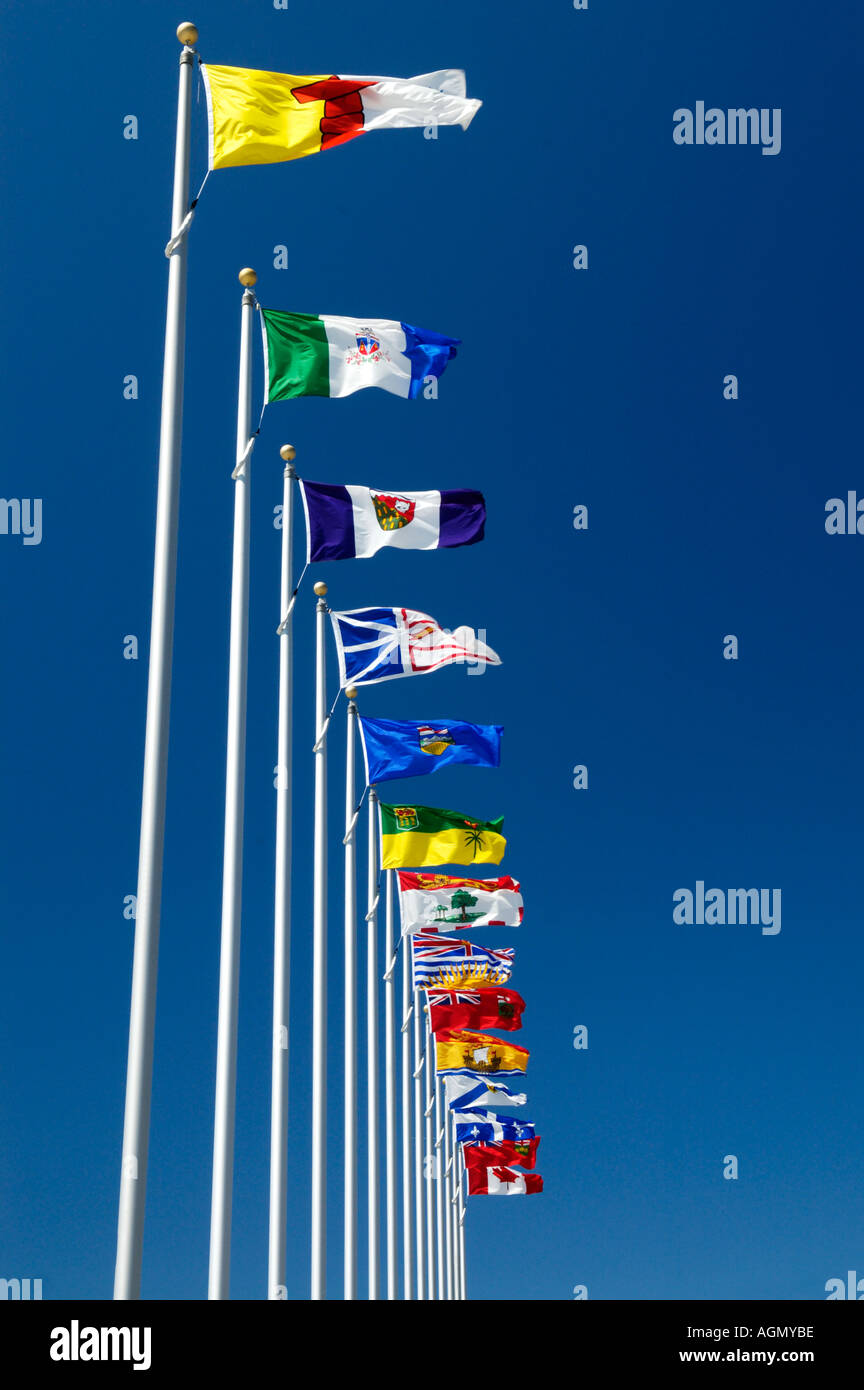 The flags of Canada its provinces and territory Stock Photo - Alamy