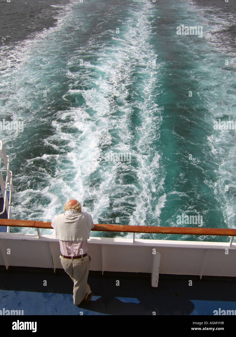 On deck onboard a ferry Stock Photo - Alamy