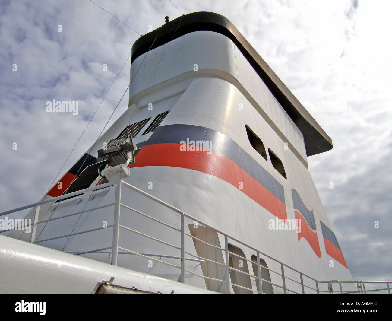 On deck onboard a ferry Stock Photo - Alamy