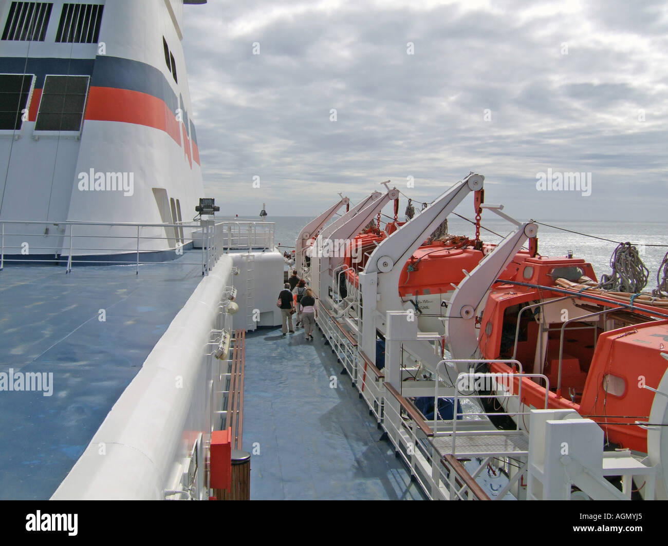 On deck onboard a ferry Stock Photo - Alamy