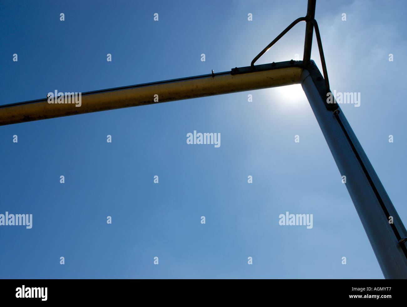 Goal post joined to cross bar hi-res stock photography and images - Alamy