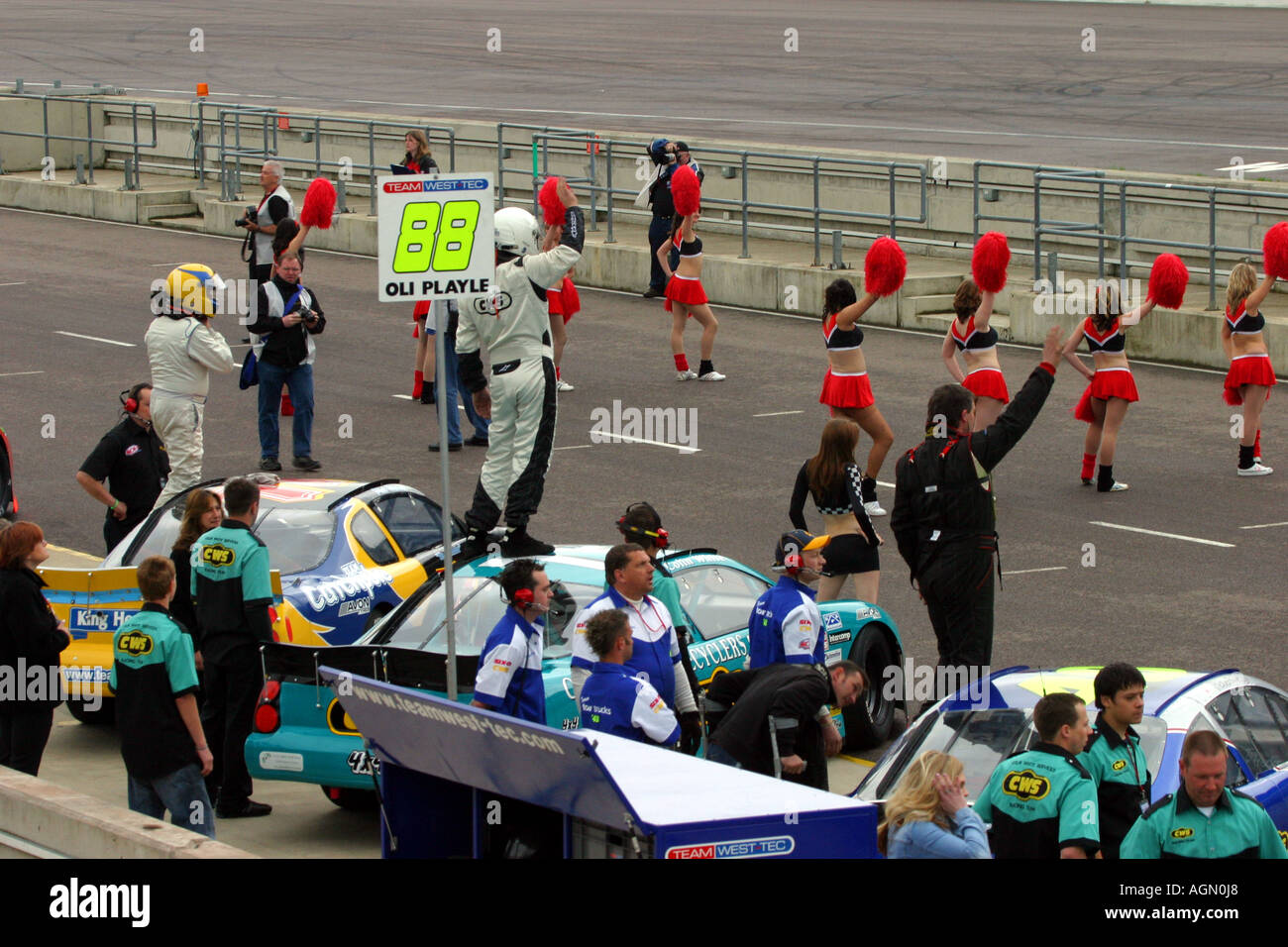 V8 Nascar stock car in pit lane Stock Photo - Alamy