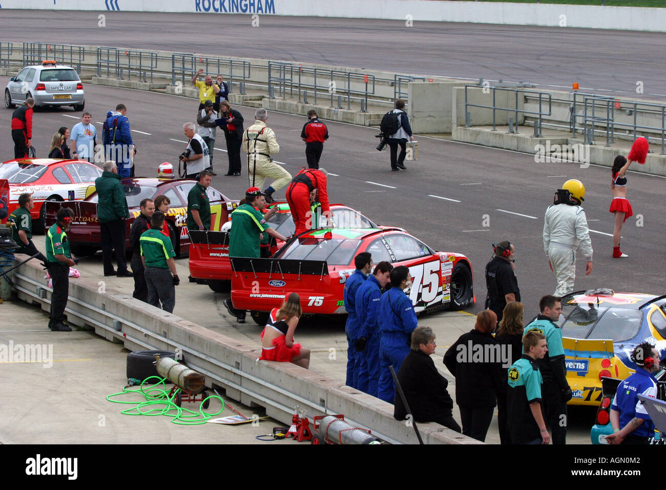 V8 Nascar stock car in pit lane Stock Photo - Alamy