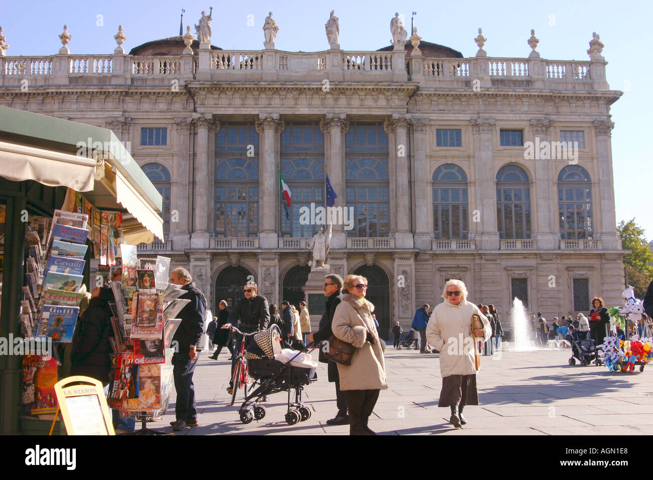 News stand in Piazzetta Reale Turin Italy Stock Photo - Alamy
