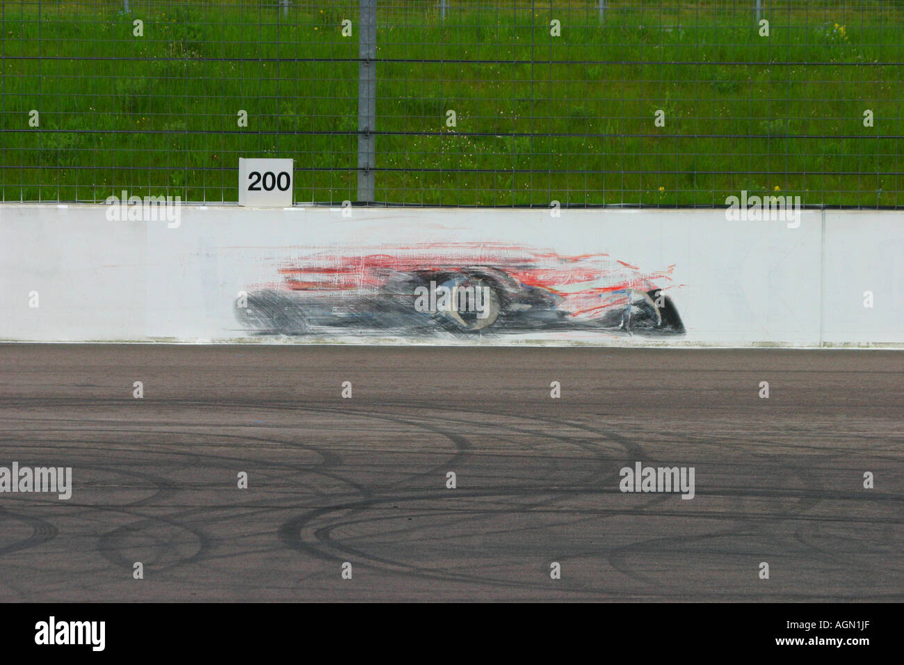Crash barrier racing circuit hi-res stock photography and images - Alamy