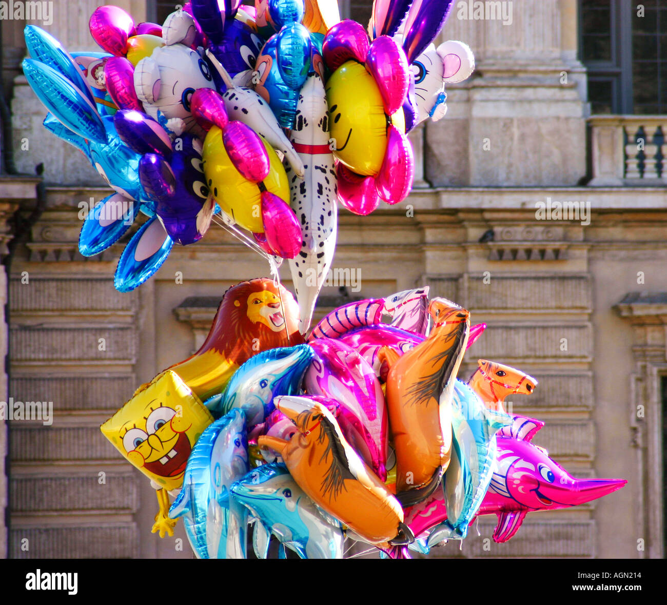 Balloons in Piazza Castello Turin Italy Stock Photo - Alamy