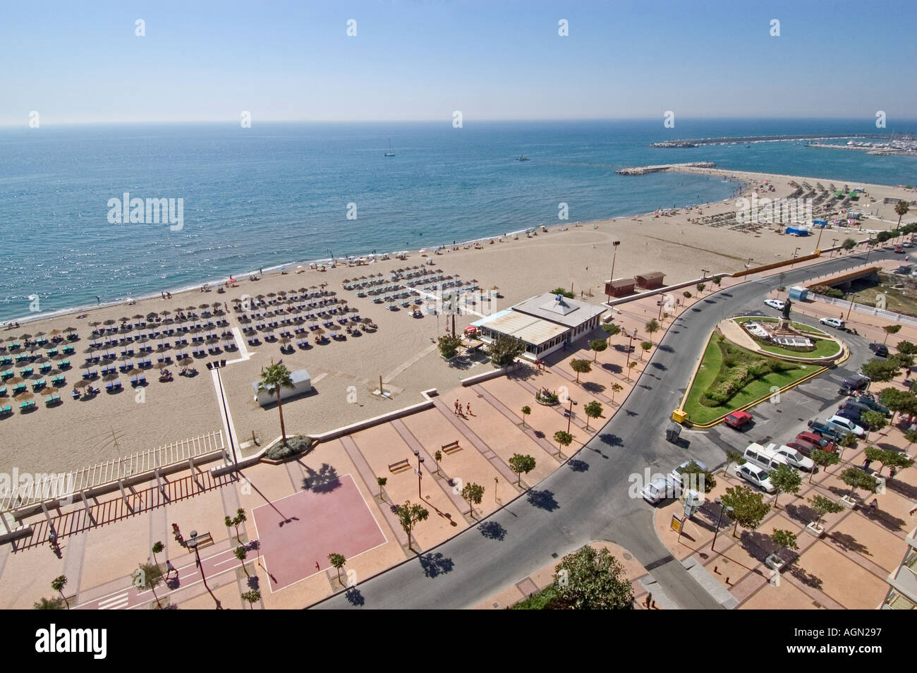spain andalusia fuengirola promenade Stock Photo - Alamy