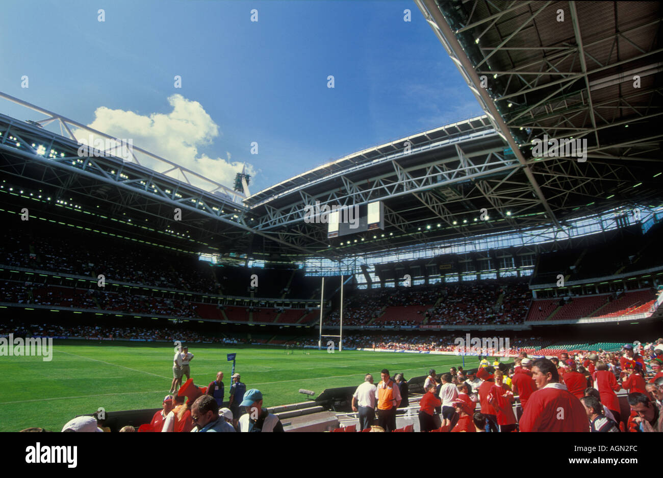 Inside Principality Stadium BT Millennium stadium and rugby fans before ...