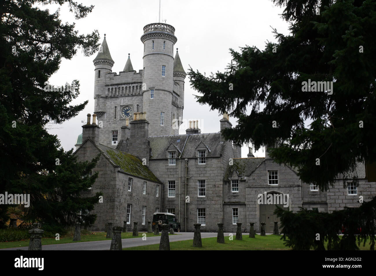 Balmoral Castle near Ballater, Aberdeenshire, Scotland, used by the ...
