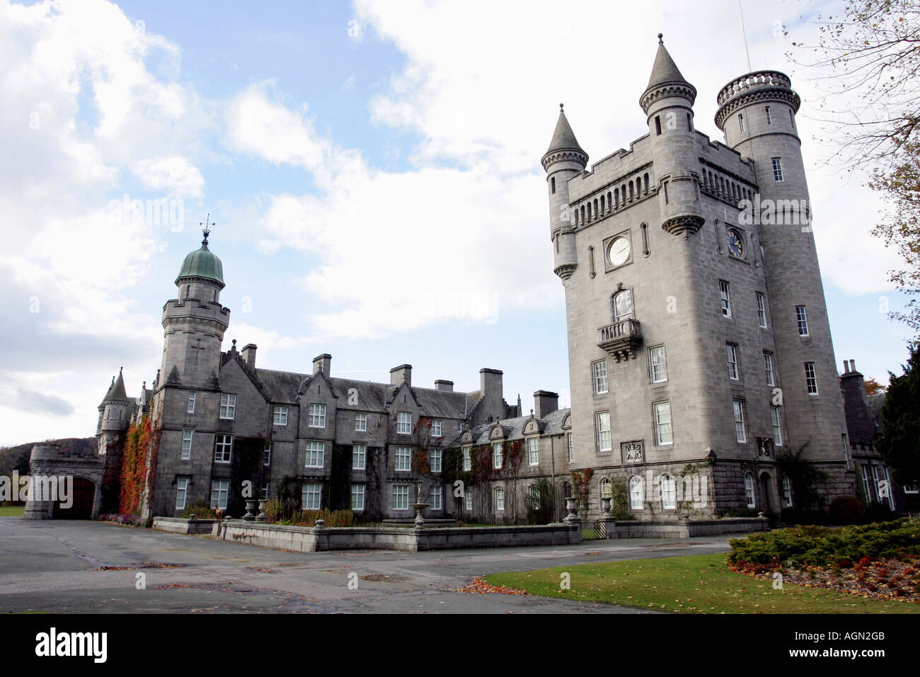 Balmoral Castle near Ballater, Aberdeenshire, Scotland, used by the ...