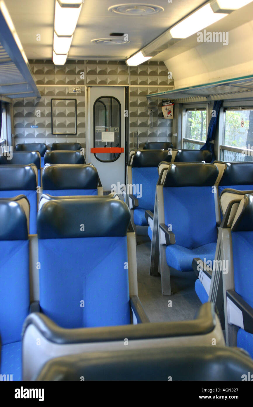 Italian train carriage Railway car standard class Stock Photo - Alamy