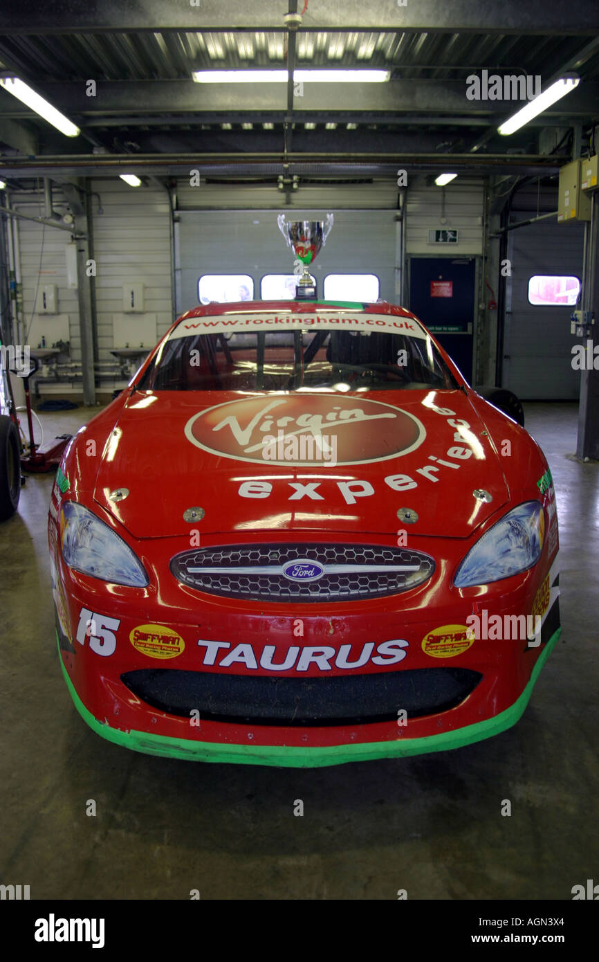 V8 Nascar stock car in the pit garage Stock Photo - Alamy