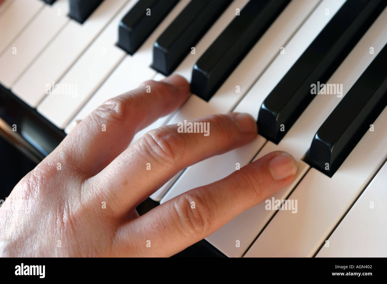 Piano keyboard close up Stock Photo - Alamy