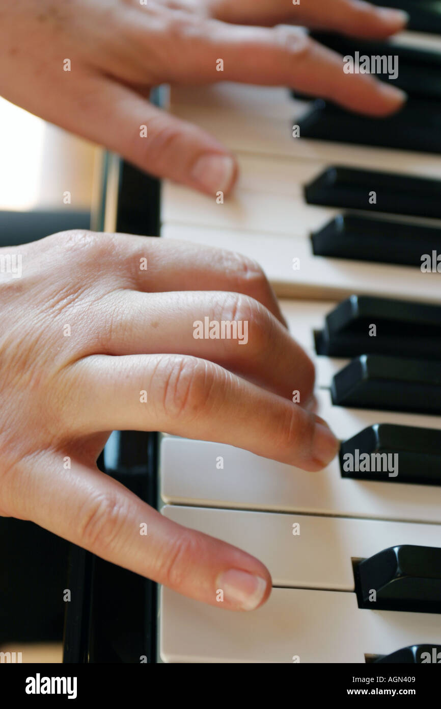 Piano keyboard close up Stock Photo - Alamy