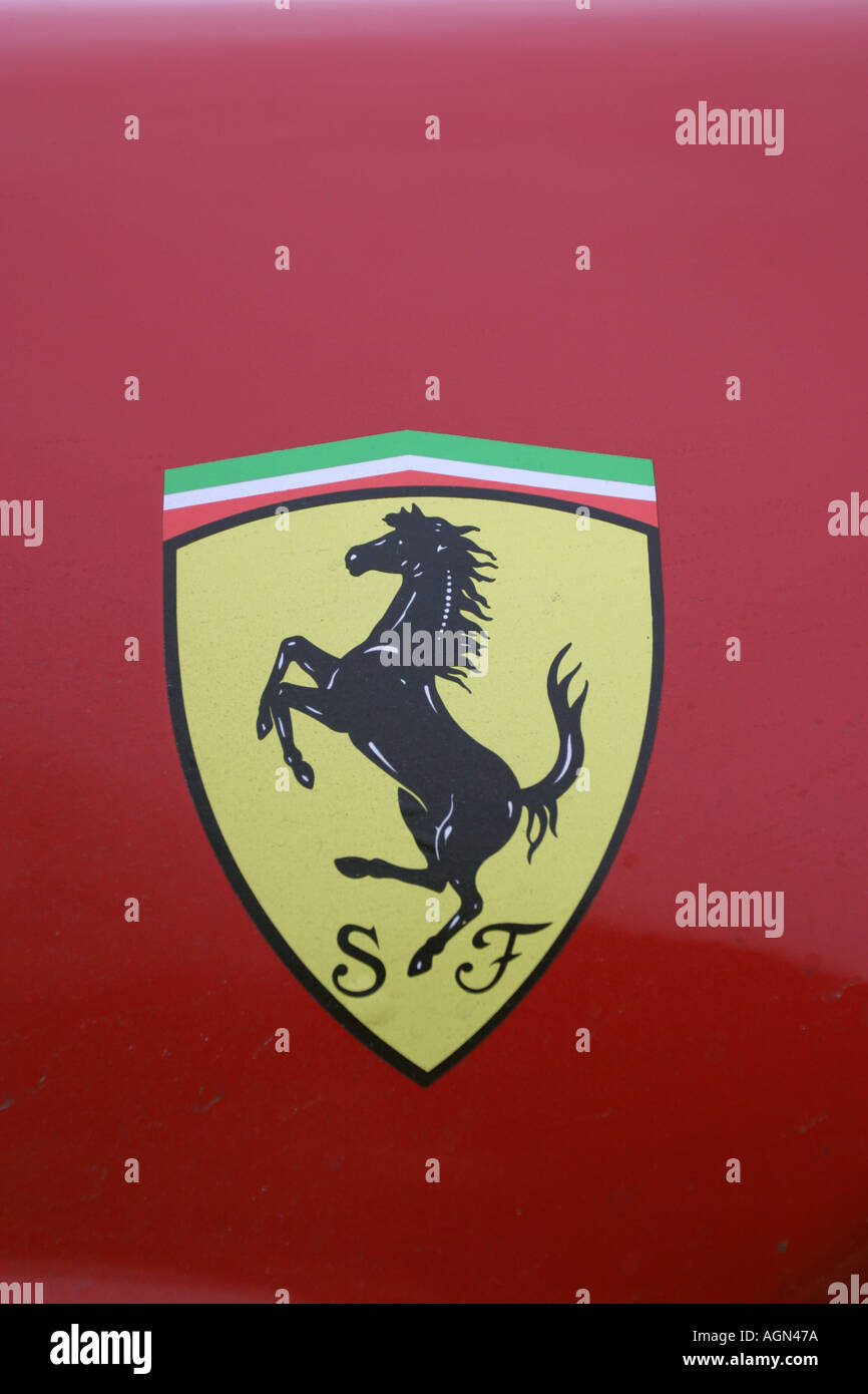 Ferrari badge Stock Photo - Alamy