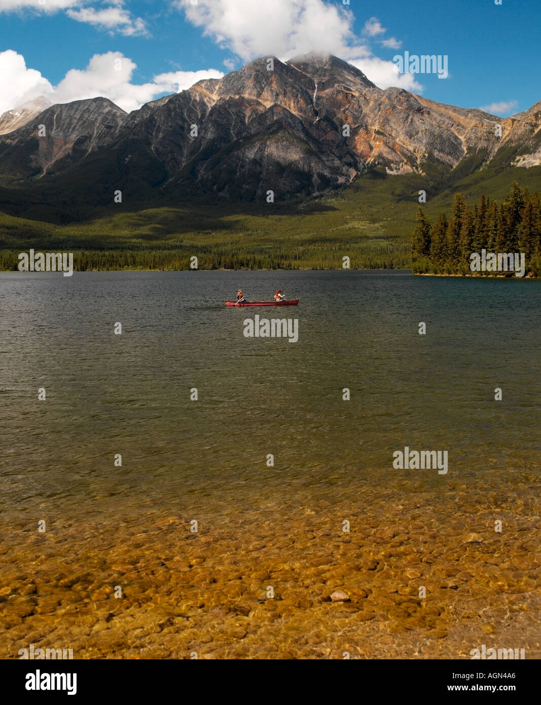 Pyramid Lake in Jasper National Park, Canada Stock Photo - Alamy