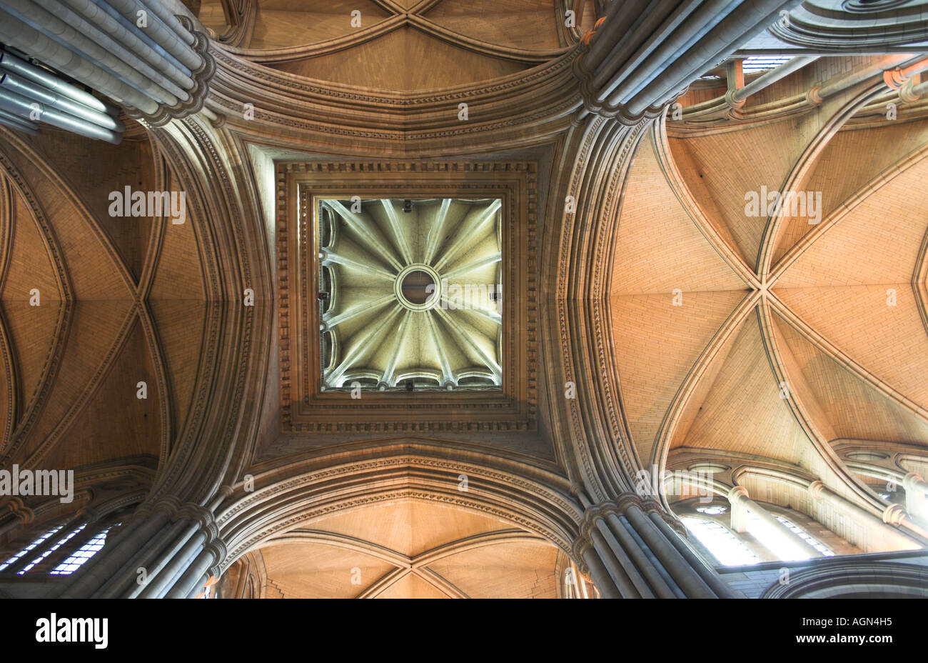 Vertical view of the main spire in Truro Cathedral, 2006 Stock Photo ...