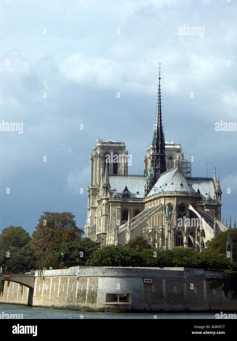 Notre Dame from behind Stock Photo - Alamy