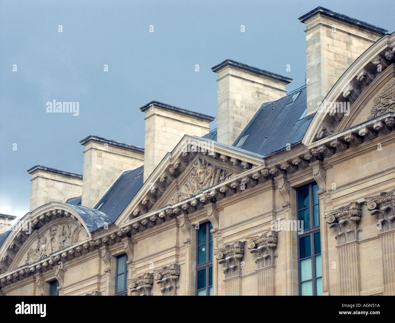 Louvre closeup exterior hi-res stock photography and images - Alamy