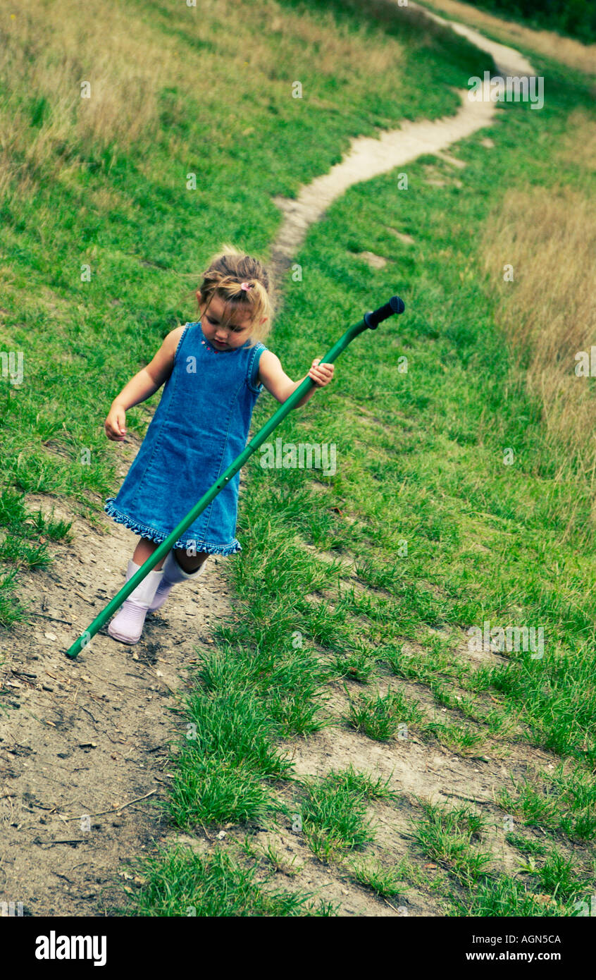 little girl walking outside Stock Photo - Alamy