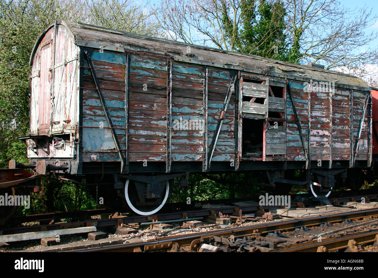 Old railway wagon Stock Photo - Alamy