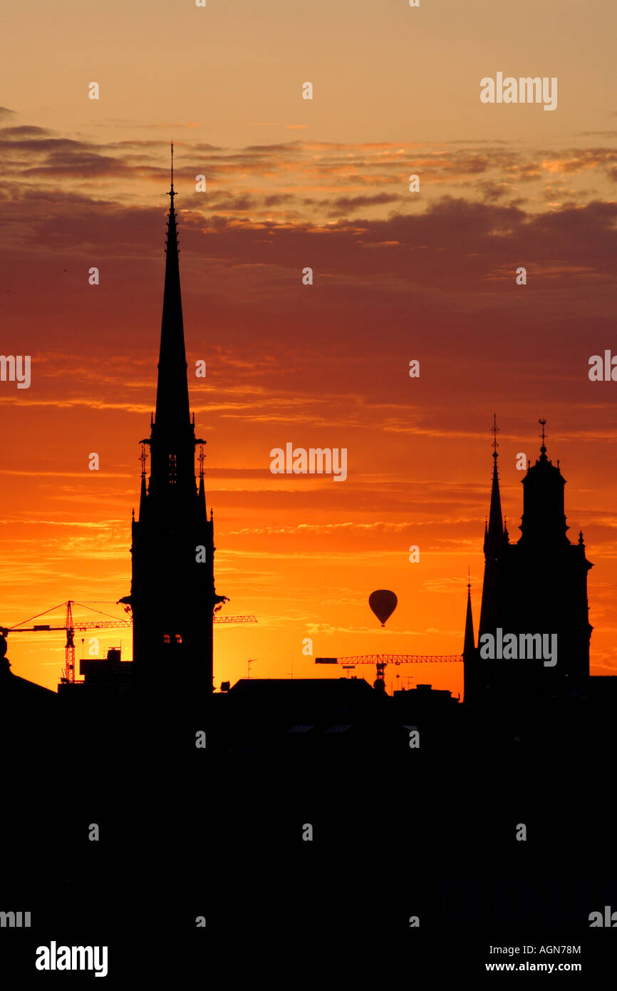 Glamla Stan Stockholm at Sunset Stock Photo - Alamy