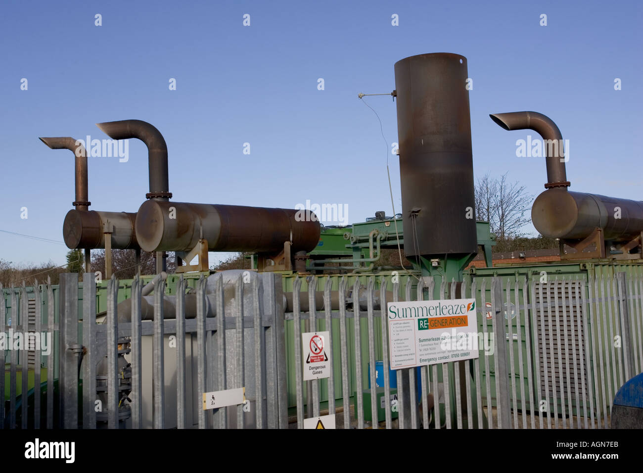 Biogas plant generating electricity from methane Wingmoor Site Cory ...