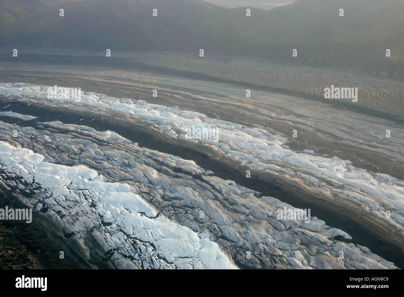 Ruth Glacier in the Mt McKinley range Alaska USA Stock Photo - Alamy