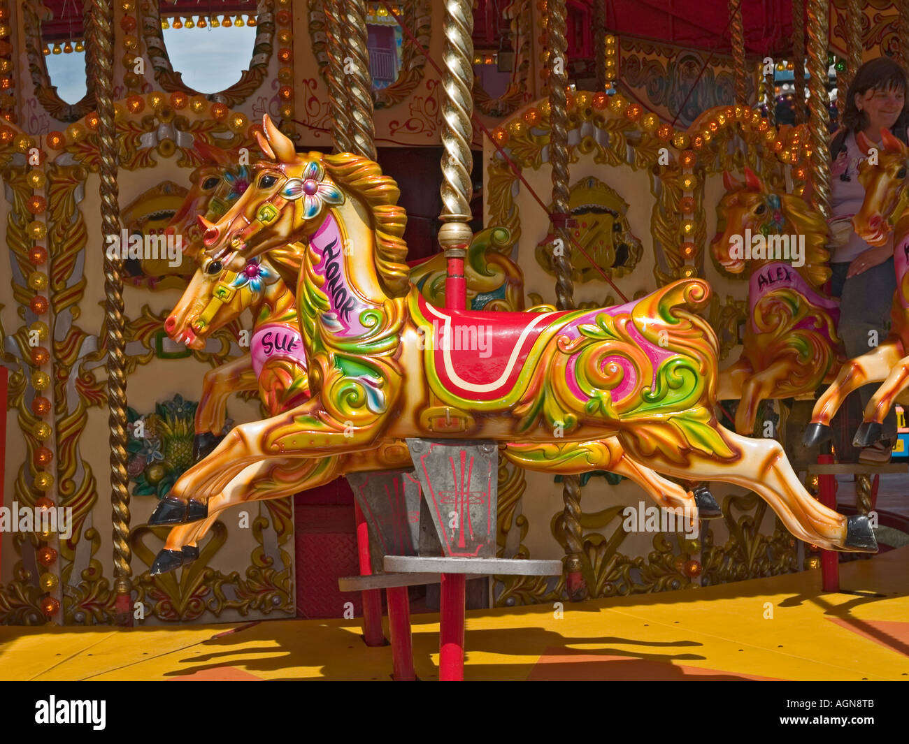 British fairground galloper hi-res stock photography and images - Alamy